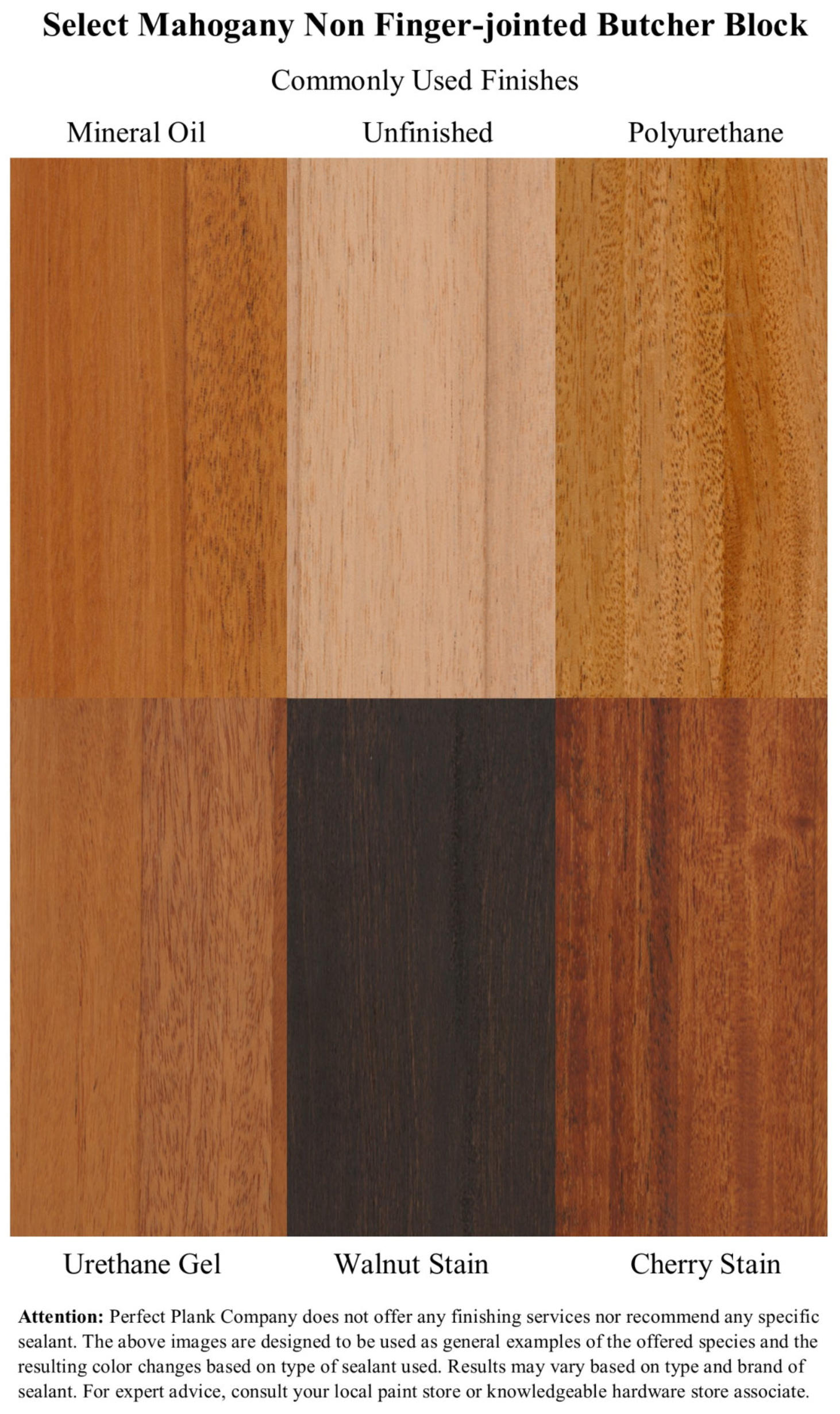 Mahogany Wood Color Chart